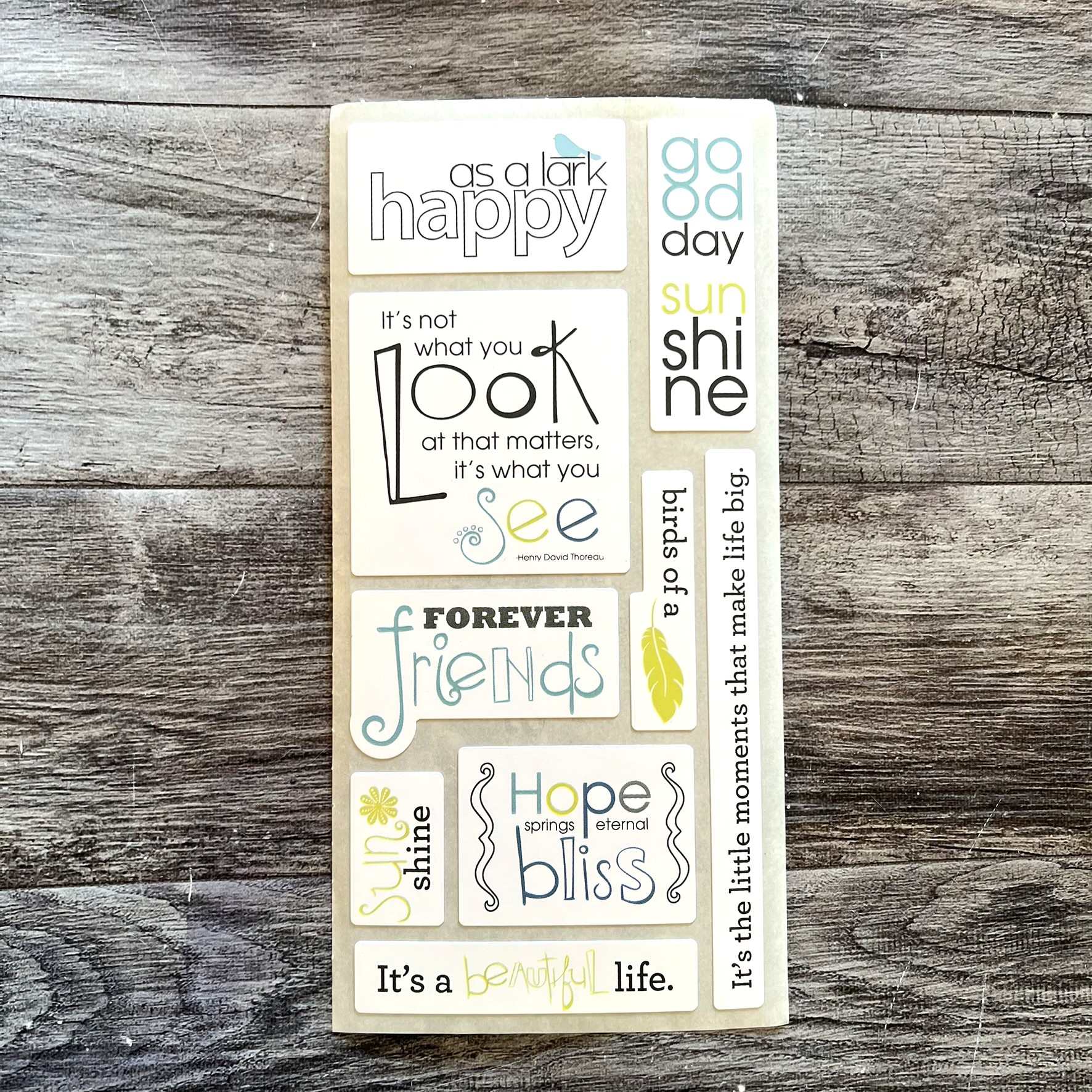 Reflections Titles Single Sticker Sheet - Tessa Scrapbooks