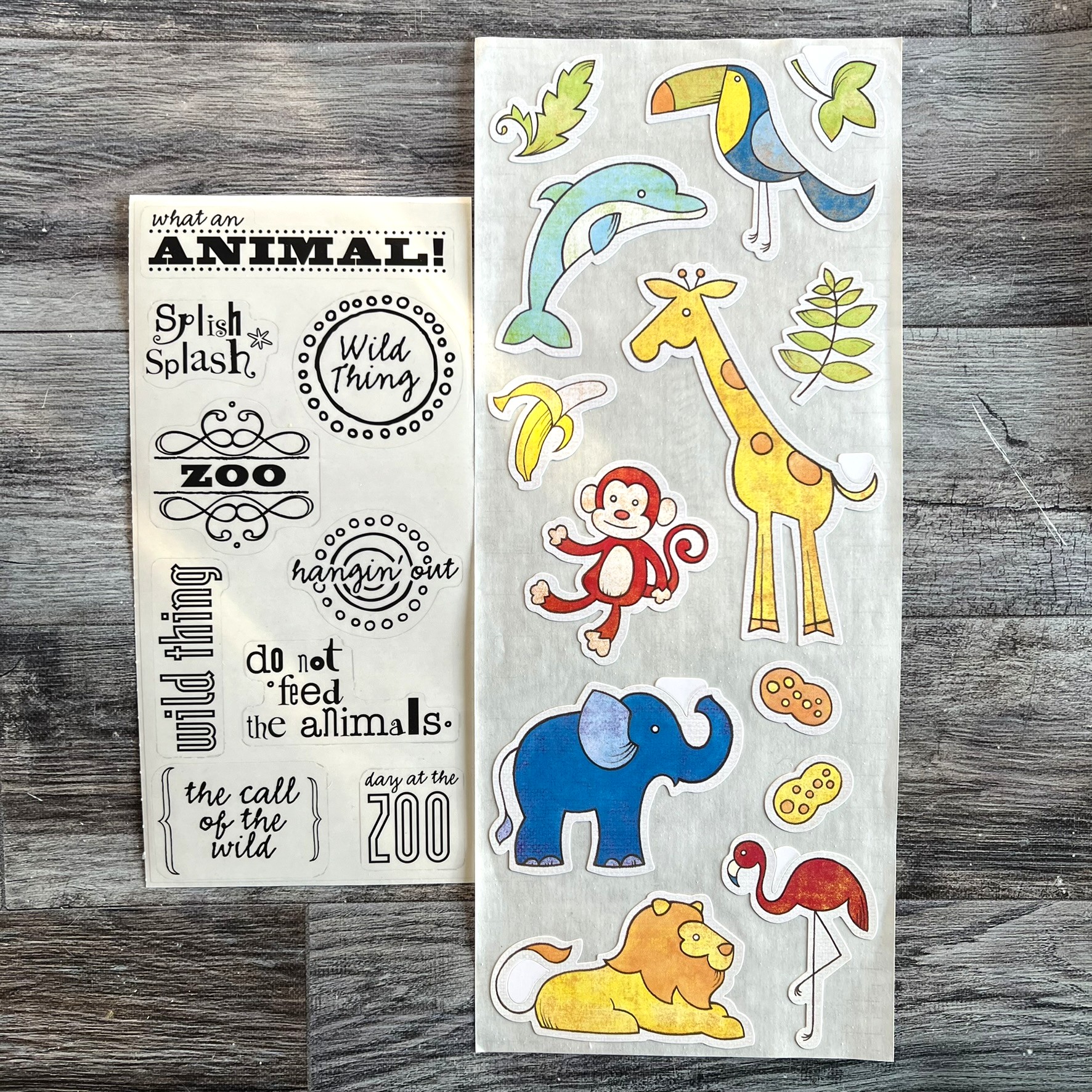 Zoo Title & Sticker Set - Tessa Scrapbooks