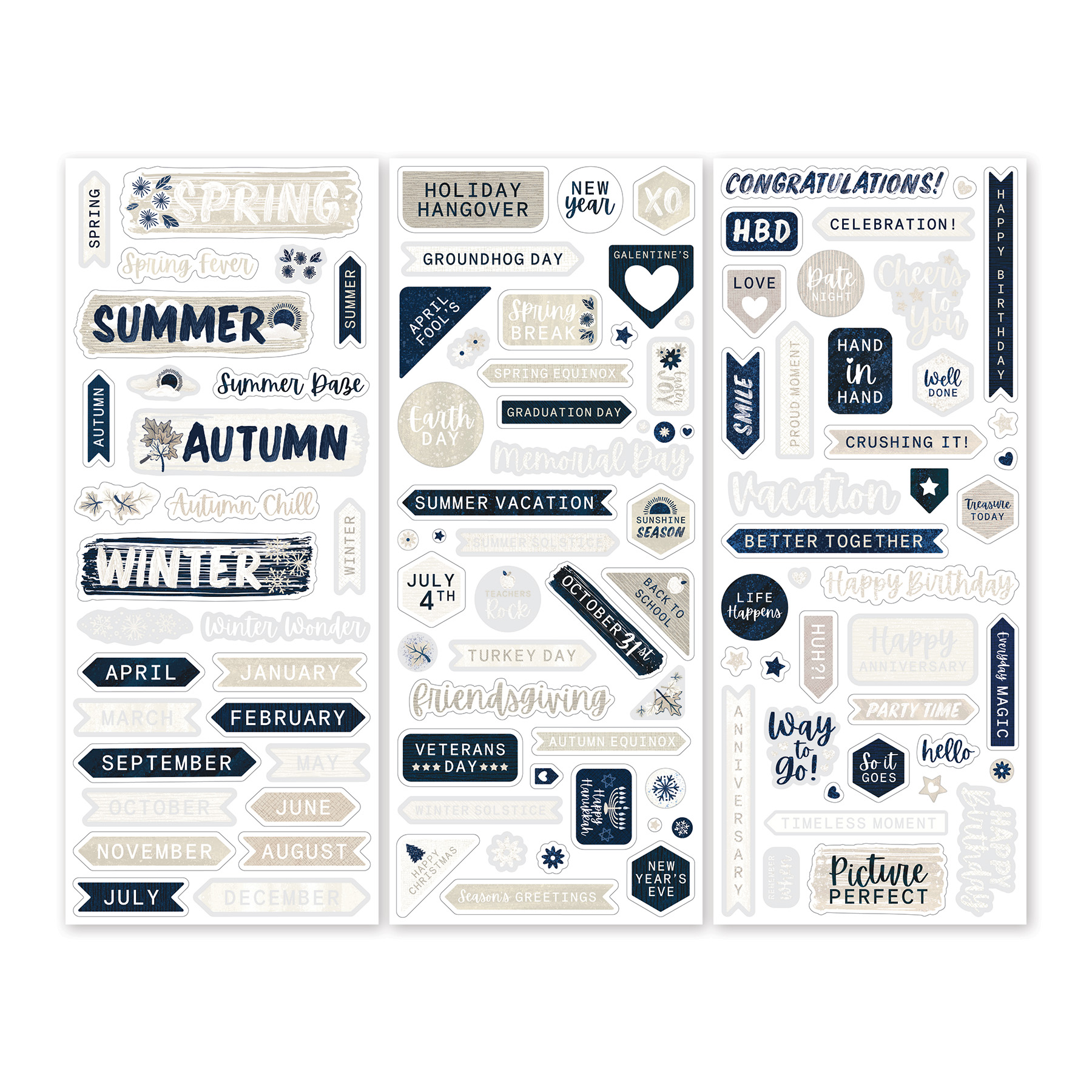 Your Own Way Clear Title Stickers - Tessa Scrapbooks