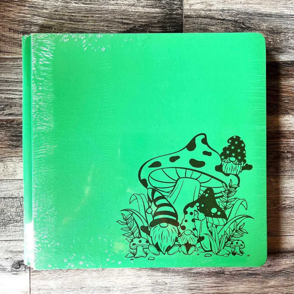 Welcome Gnome Jade Foiled True 12x12 Album Cover - Tessa Scrapbooks