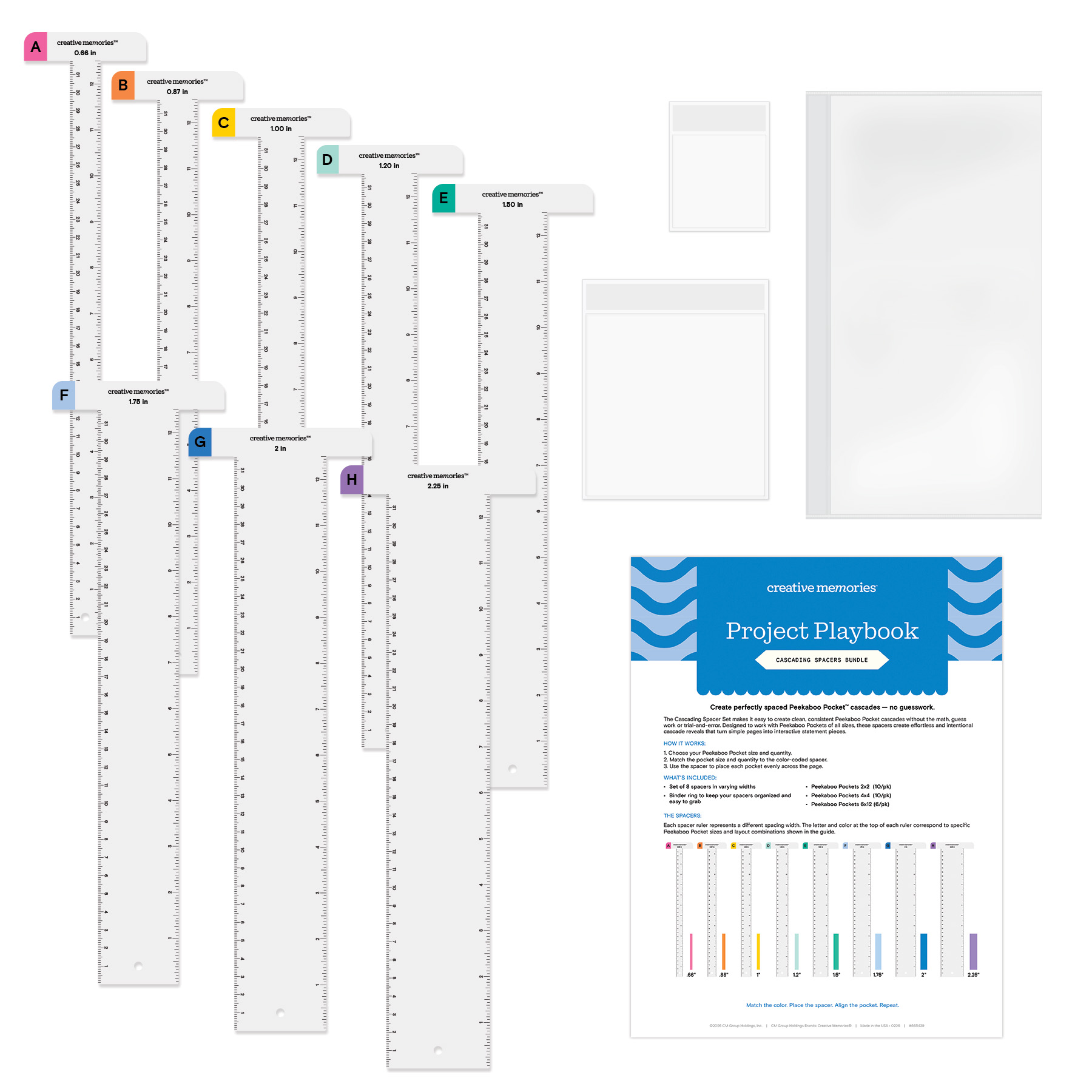 Cascade Spacers Set BUNDLE for Peekaboo Pockets - Tessa Scrapbooks