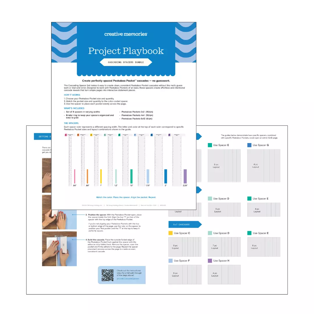 Cascade Spacers Playbook - Tessa Scrapbooks